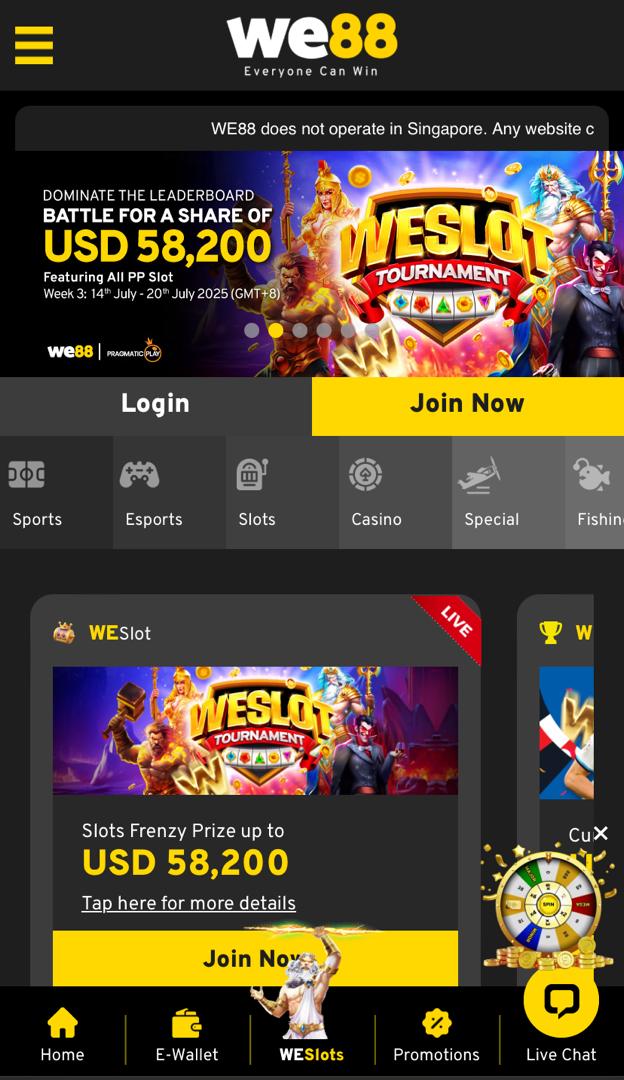 Login to We88 Secure WE88 Login for Malaysian Players
